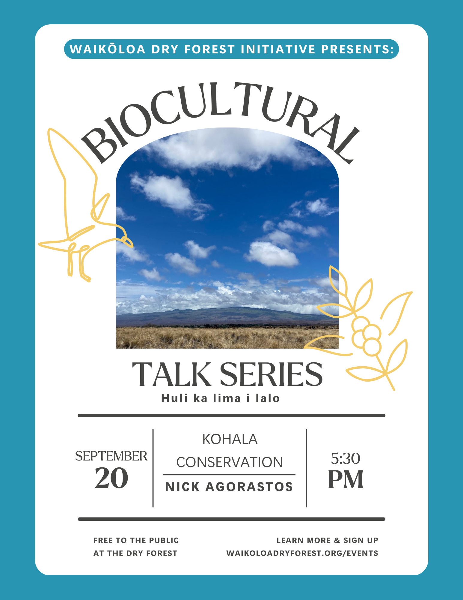 Biocultural Talk Series - Waikoloa Dry Forest Initiative